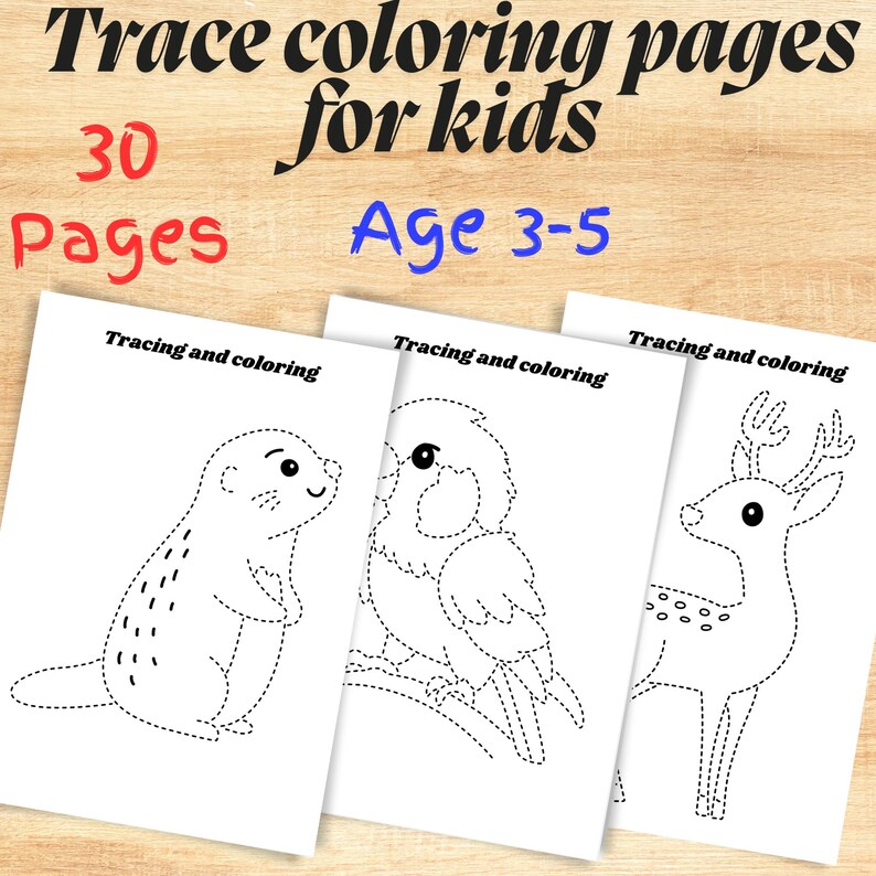 Trace Coloring Pages for Kids | Printable Tracing Worksheets , Download ...