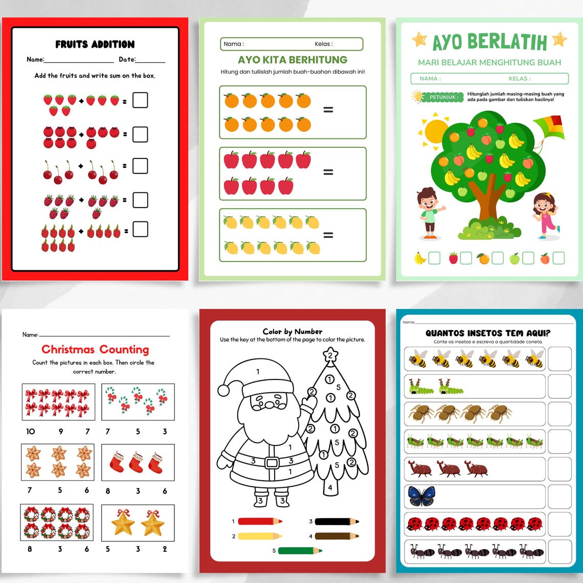Preschool Math Worksheets Printable | Numbers, Counting Addition ...
