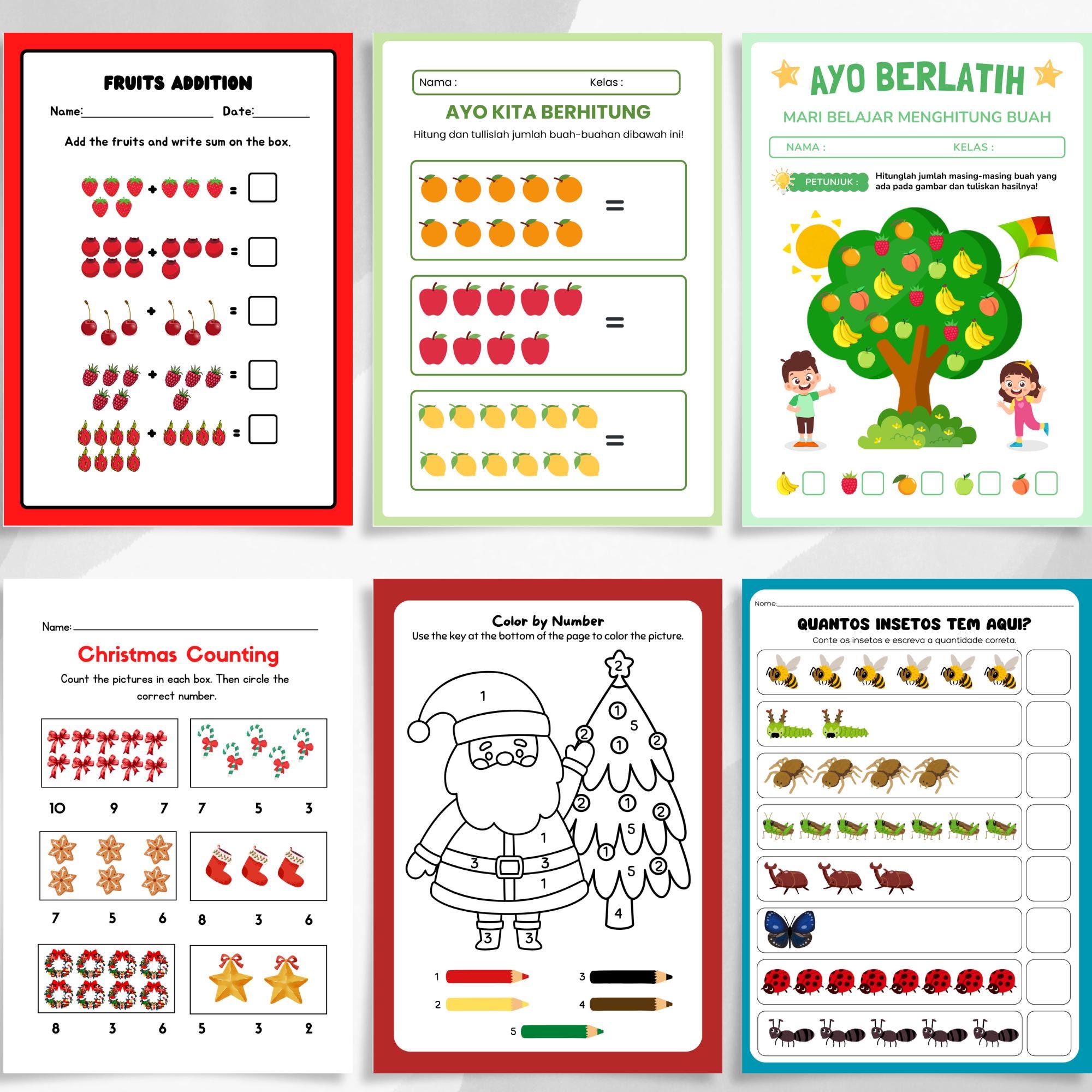 Preschool Math Worksheets Printable | Numbers, Counting Addition ...