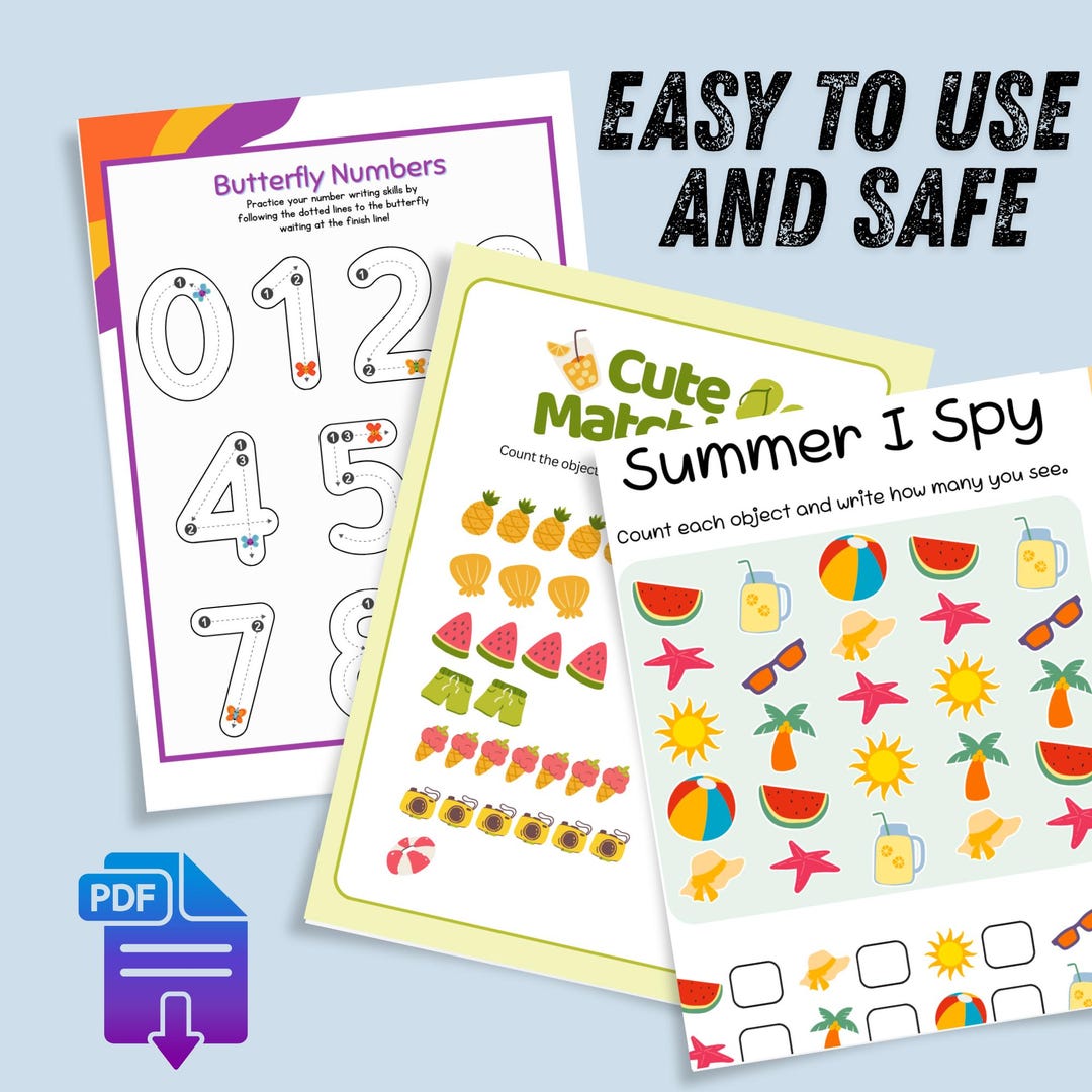 Number Worksheets for Preschool & Kindergarten | Counting, Number ...