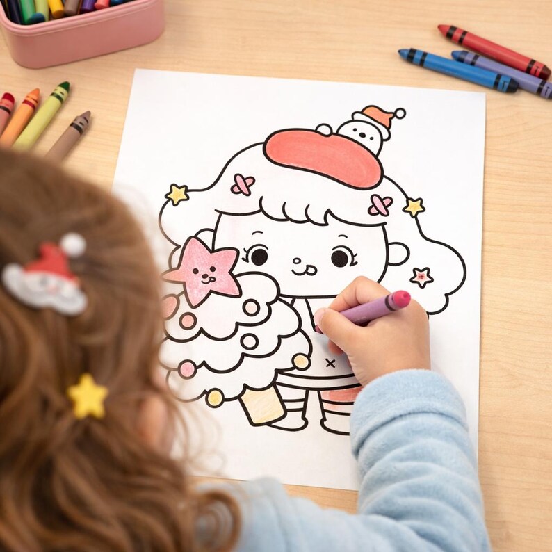 Christmas Coloring Book, Holiday Illustrations , Christmas Coloring ...
