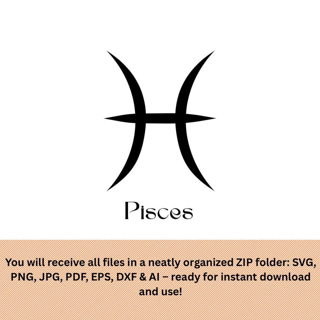 Pisces SVG, Zodiac Sign SVG, Pisces Symbol Digital Download, Horoscope ...