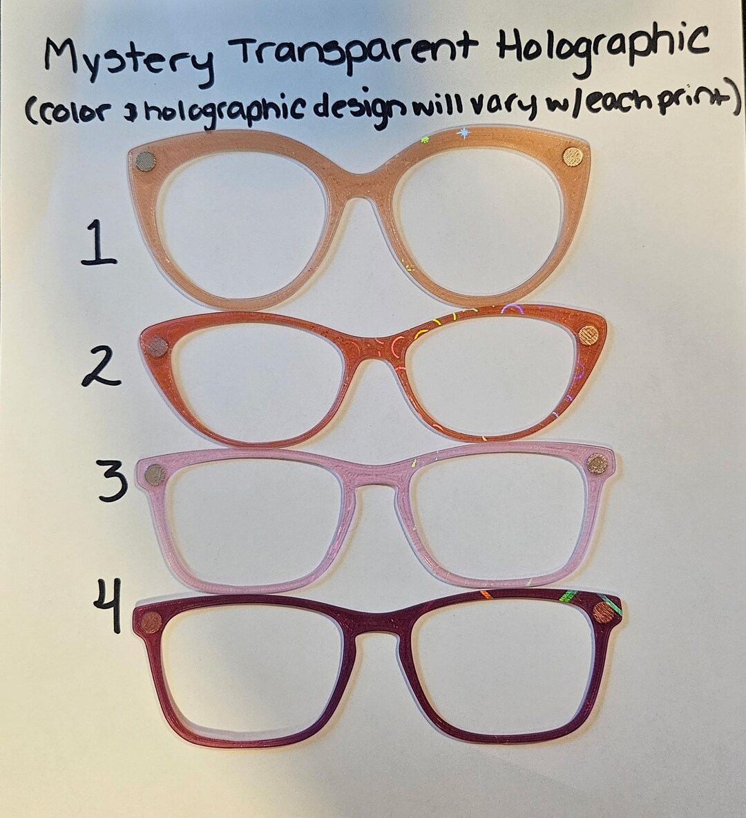 Magnetic Glasses Toppers With Holographic Design - Etsy