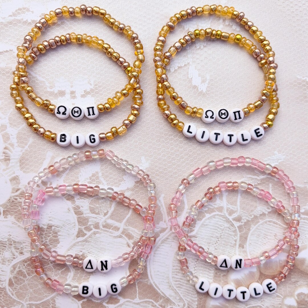 Sorority Initiation Friendship Bracelets – Personalized New Member ...