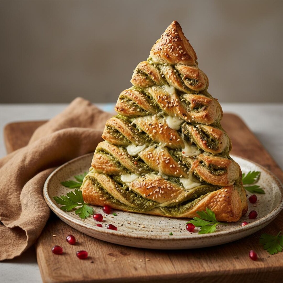 Festive Pesto Puff Pastry Tree Recipe PDF, Holiday Cooking Guide ...