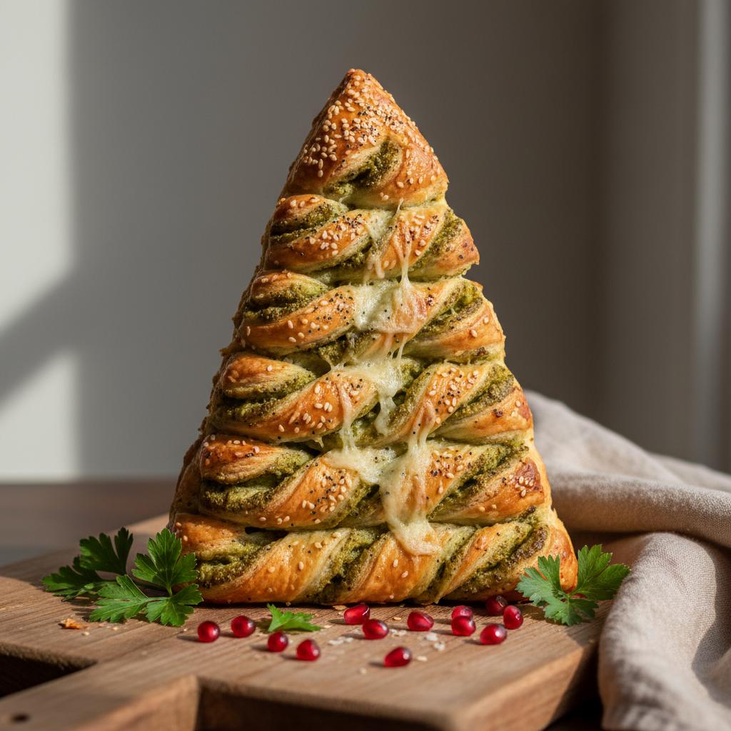 Festive Pesto Puff Pastry Tree Recipe PDF, Holiday Cooking Guide ...