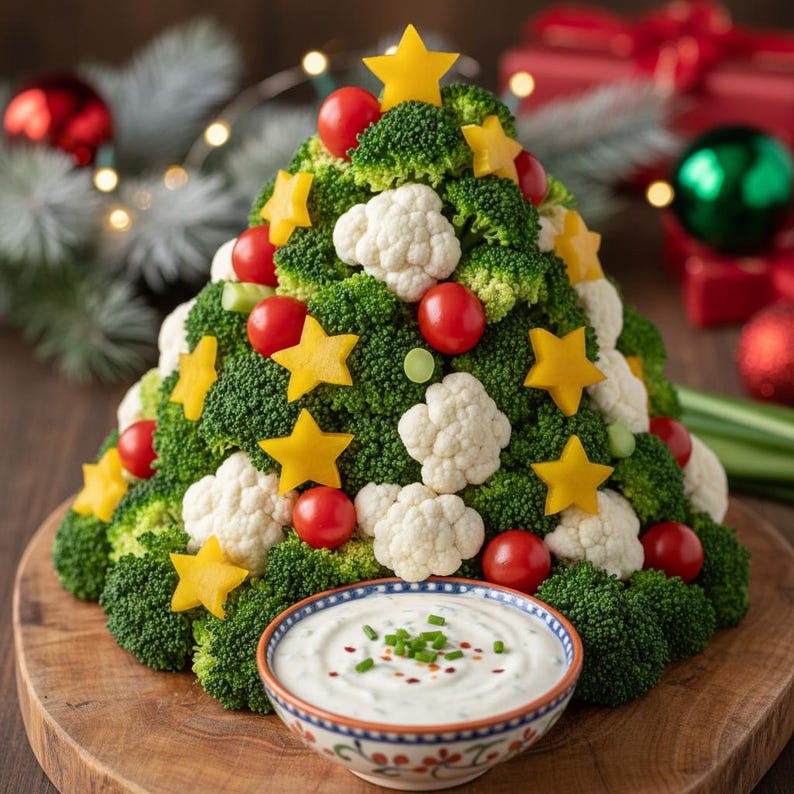 Festive Veggie Crudité Christmas Tree Recipe PDF - Etsy