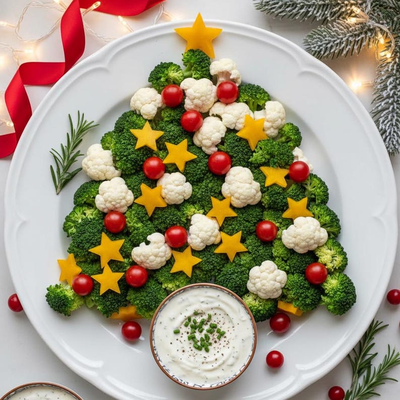 Festive Veggie Crudité Christmas Tree Recipe PDF - Etsy