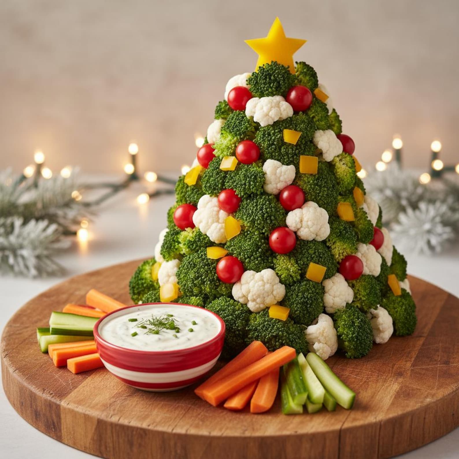 Festive Veggie Crudité Christmas Tree Recipe PDF - Etsy