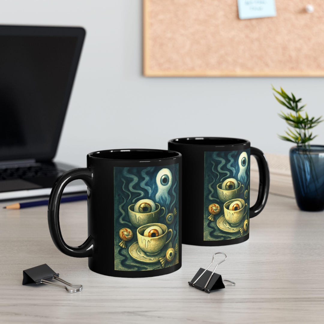 Whimsical Eyeball Art Mug - Perfect for Coffee Lovers, Eccentric Gifts ...