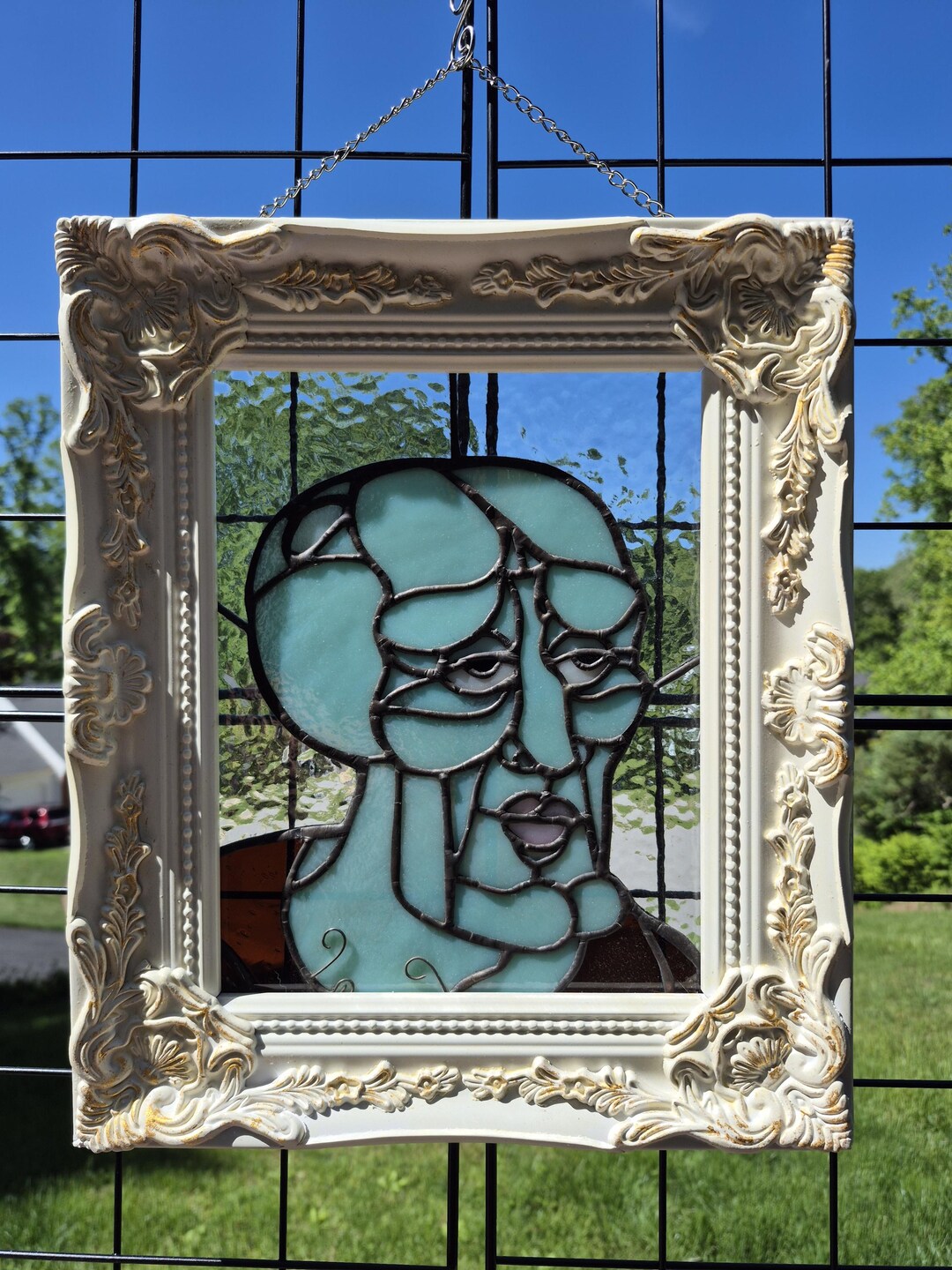 Stained Glass Handsome Squidward - Etsy