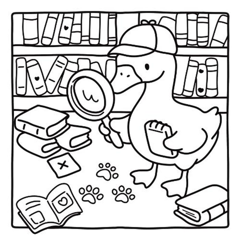 Cozy Crime Scenes Coloring Pages – Funny Detective Book (printable PDF ...