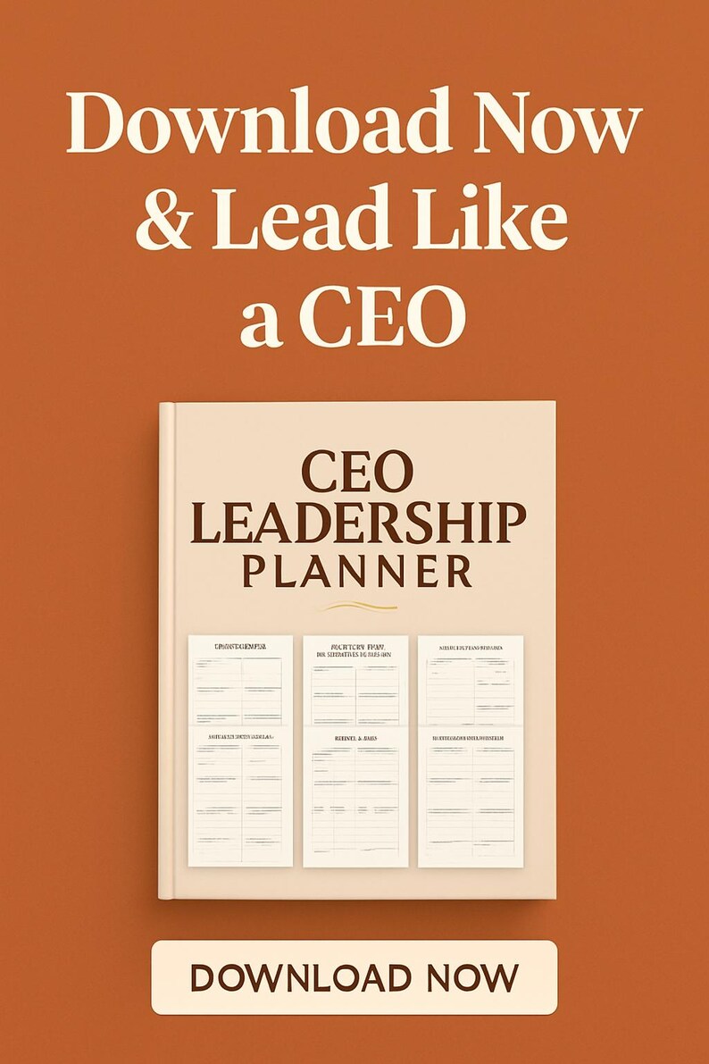 Digital CEO Planner | 50+ Page Printable & Fillable PDF | Business ...