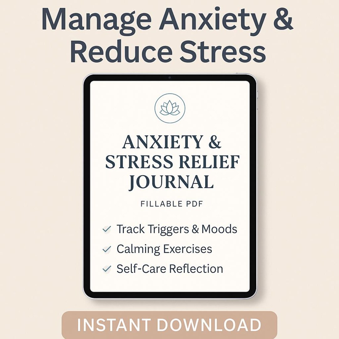 Anxiety and Stress Relief Journal | Printable PDF | Mental Health ...