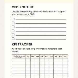 Digital CEO Planner | 50+ Page Printable & Fillable PDF | Business ...