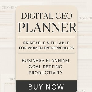 Digital CEO Planner | 50+ Page Printable & Fillable PDF | Business ...