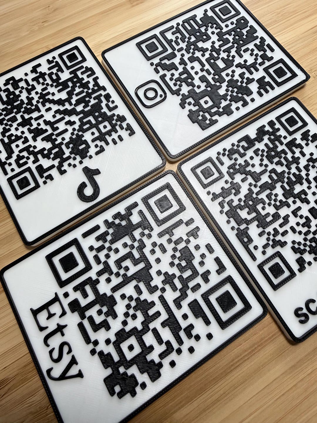 Custom QR Code Sign - 3D Printed | Business Payment & Social Media ...