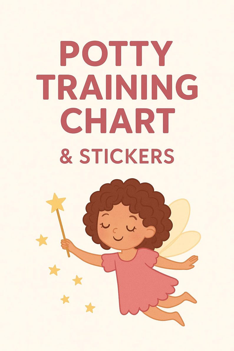 Potty Training Chart for Toddlers - Reward Sticker Chart | Fairy-themed ...