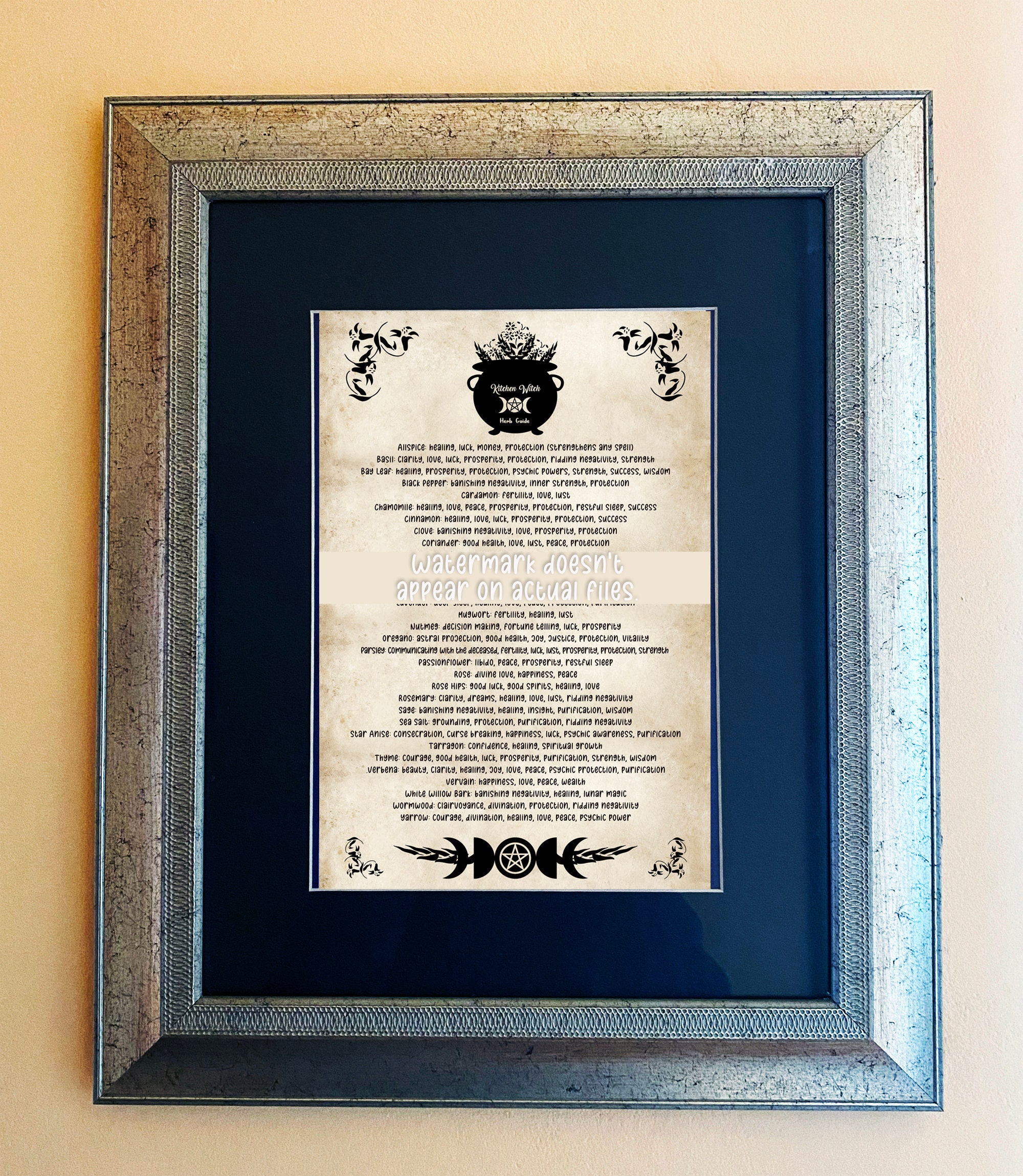 Kitchen Witch Magical Herb Guide/wall Art Instantly Downloadable - Etsy