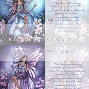 Birthstone Fairies Embellished Mini Print - Etsy