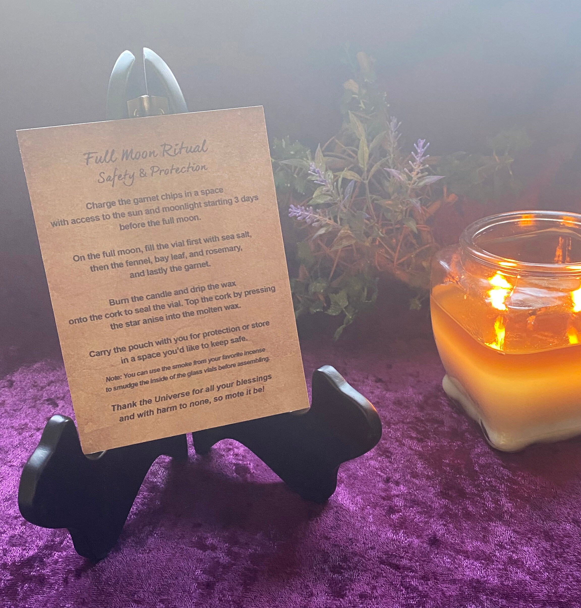 Full Moon wolf Moon Ritual Kit for Safety and Protection - Etsy