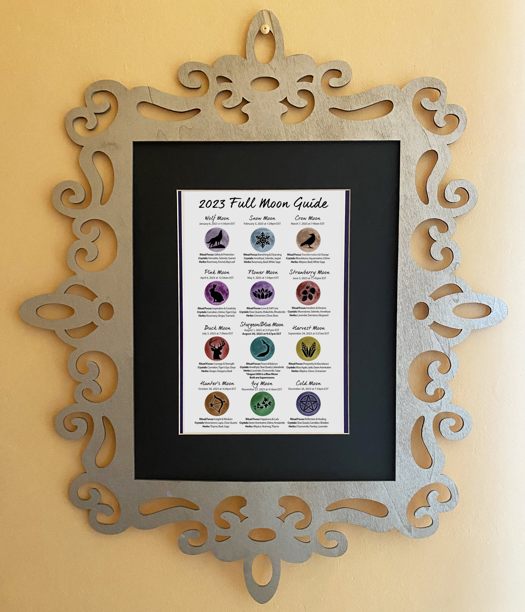 2023 Full Moon Guide - Etsy UK