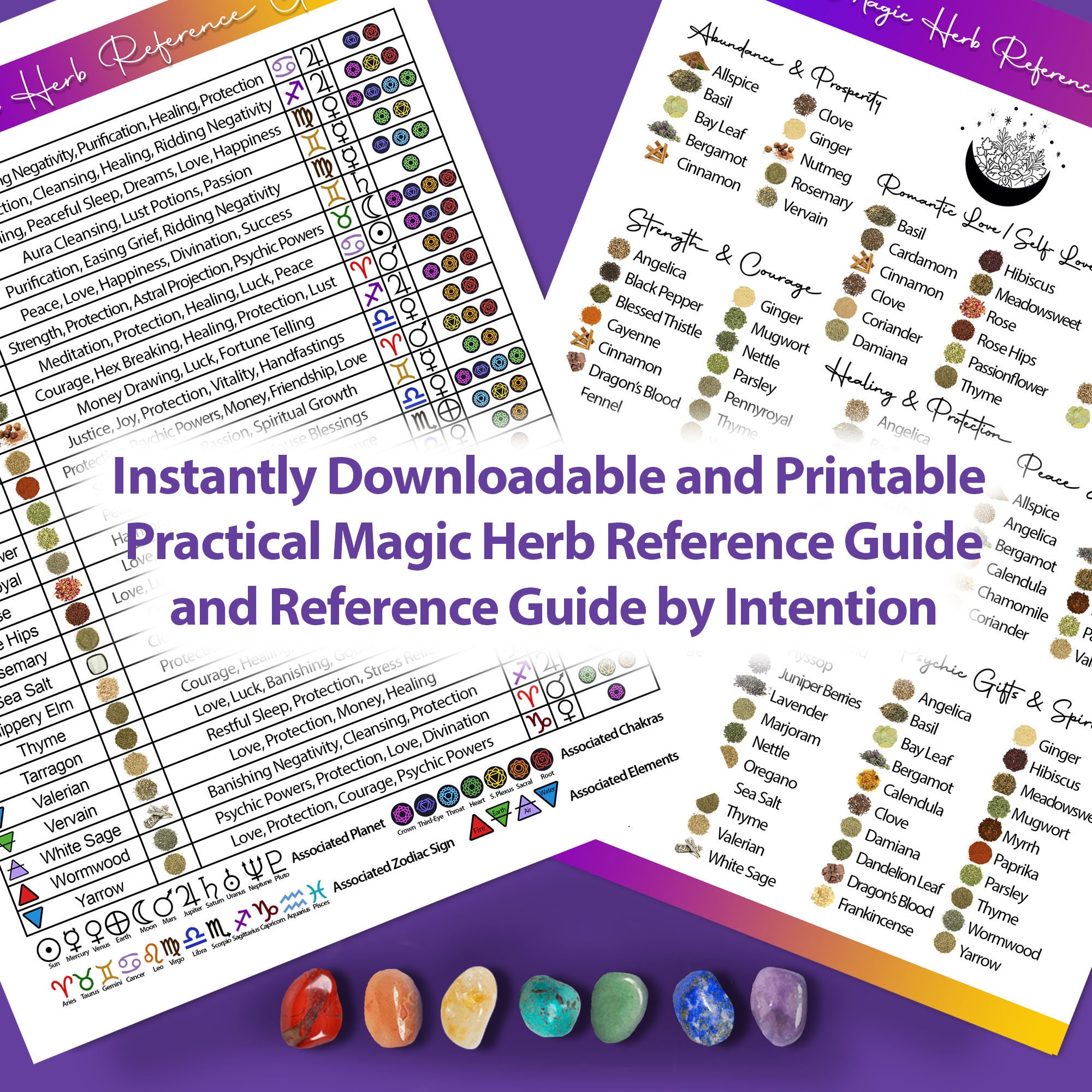 Practical Magic Herb Guide: Healing Properties & Intention Chart ...