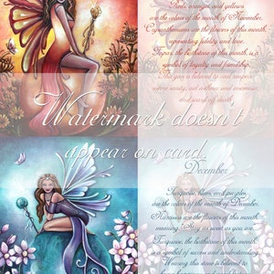 Set of 12 Birthstone Fairy Greeting Cards digital Download - Etsy