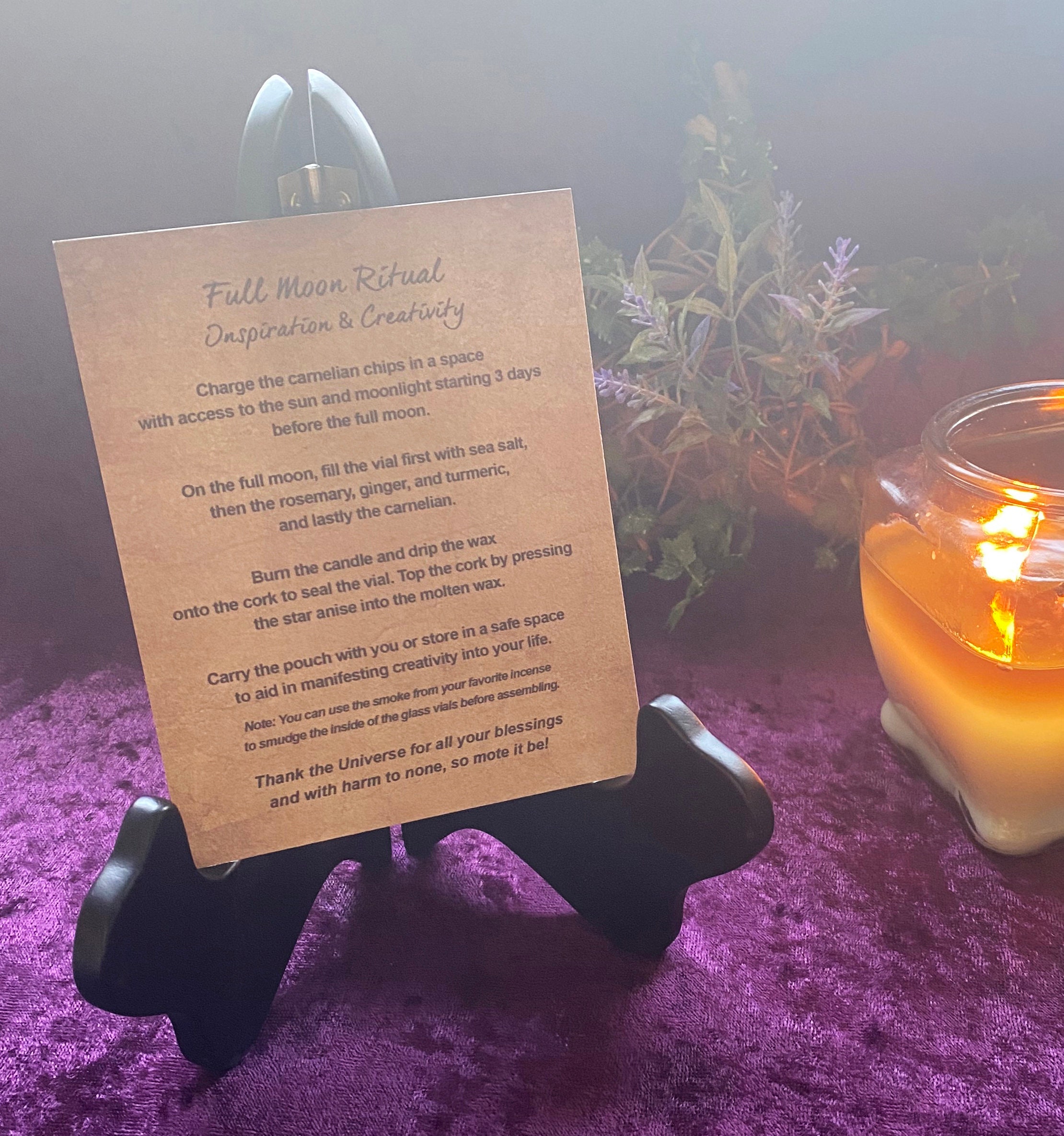 Full Moon pink Moon Ritual Kit for Inspiration and Creativity - Etsy