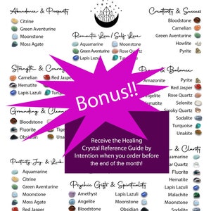 Healing Crystal Cheat Sheet/gemstone Reference Guide Instant Download ...