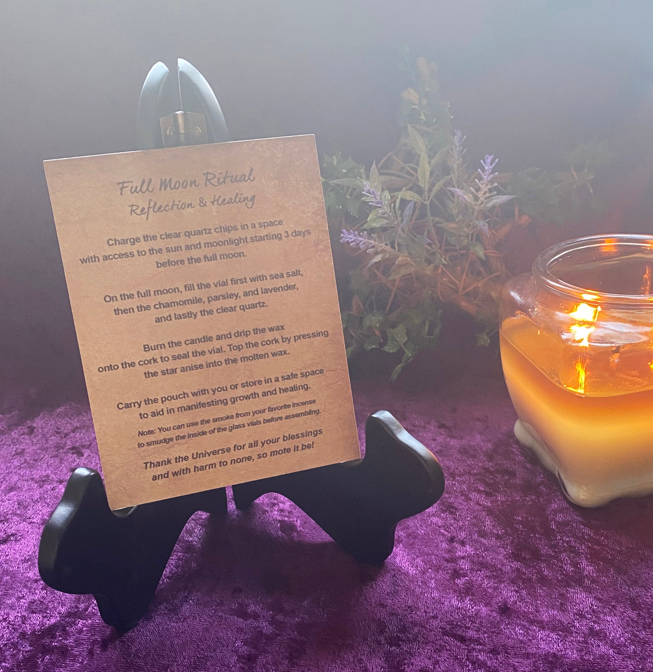 Full Moon cold Moon Ritual Kit for Reflection & Healing - Etsy