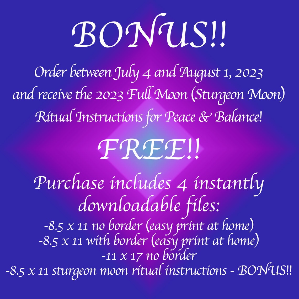 2023 Full Moon Guide - Etsy UK