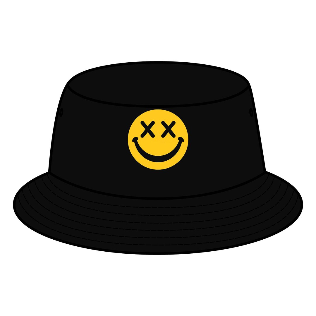 Smiley Face Bucket Hat, Trendy Sun Hat, Summer Accessory, Festival Gear ...