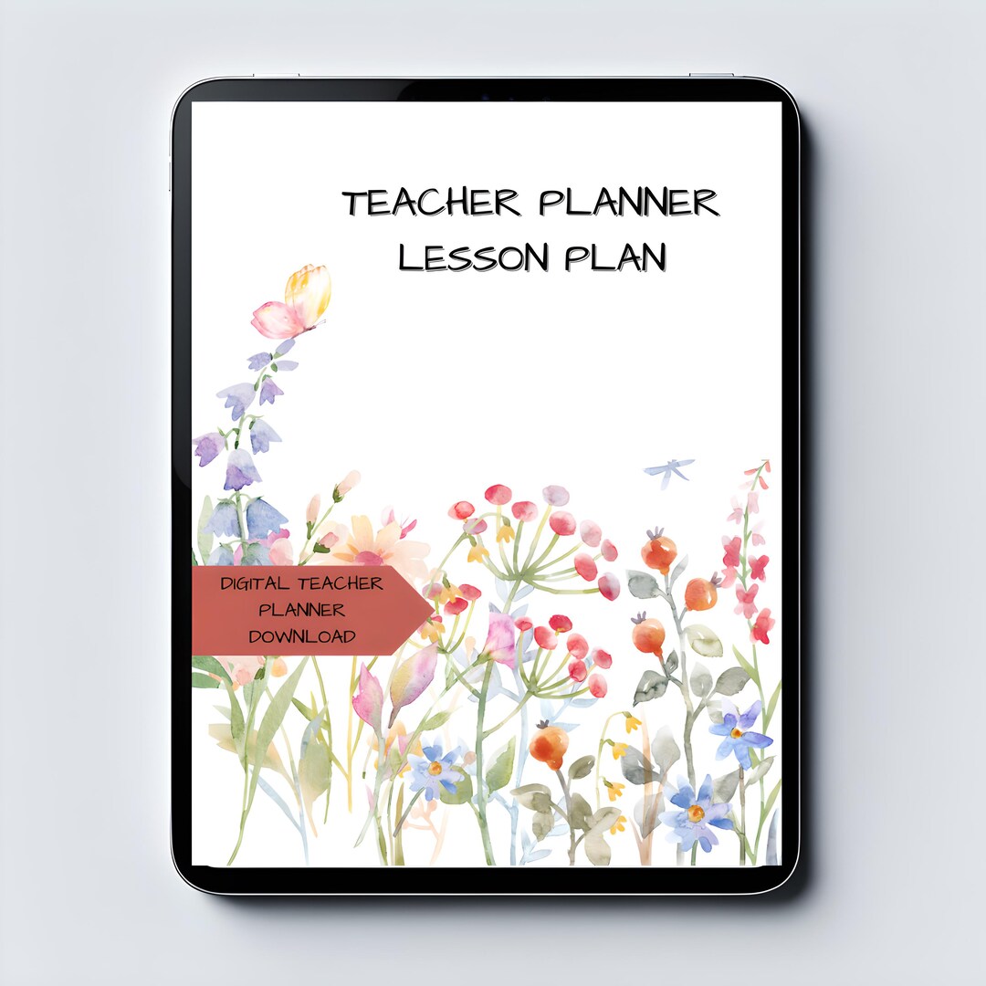 Floral Design Digital Planner for Teachers, Daily Planner, Weekly ...