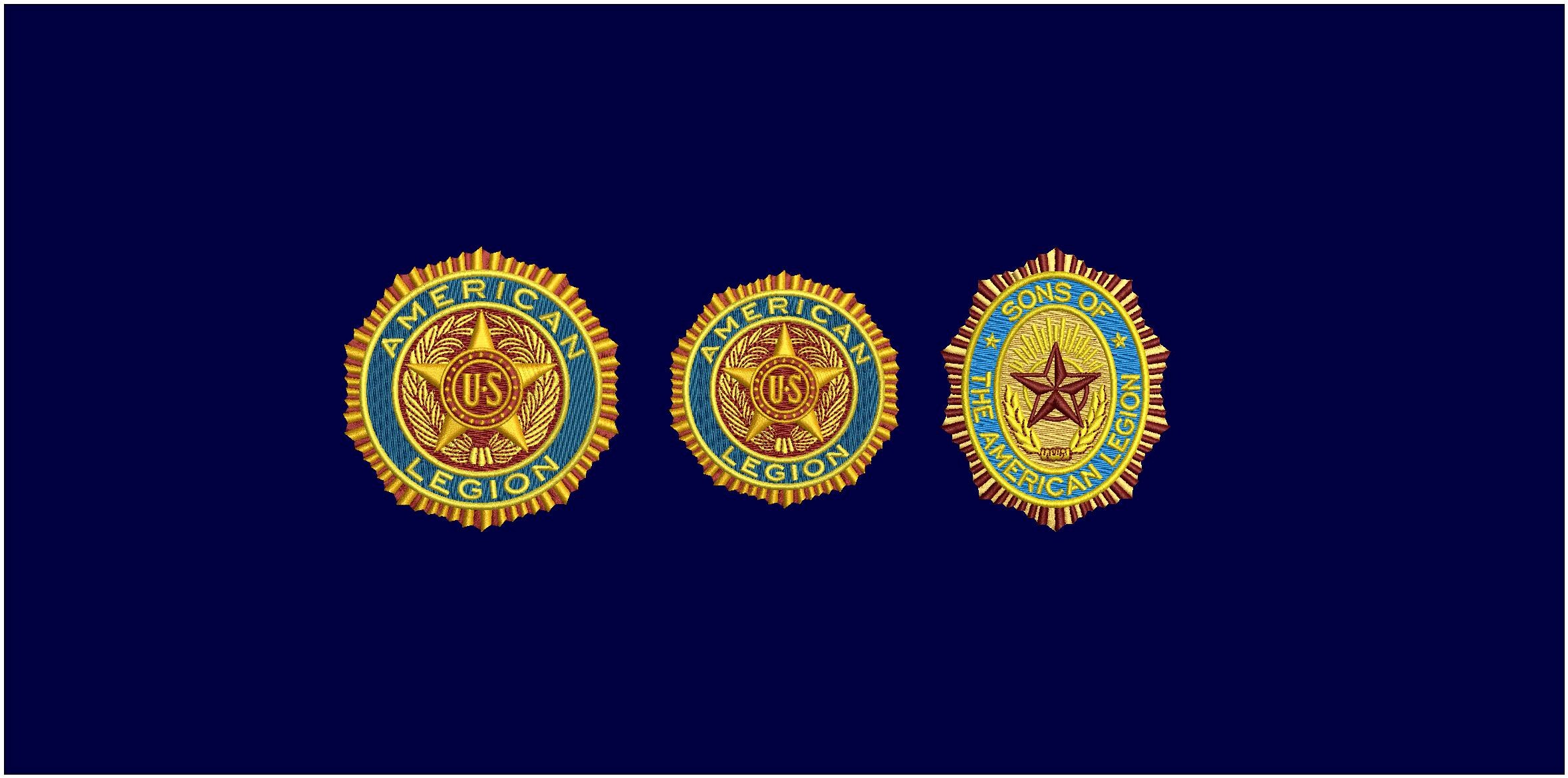 American Legion Embroidered Logo Patch Custom Embroidery Wilcom Tajima ...