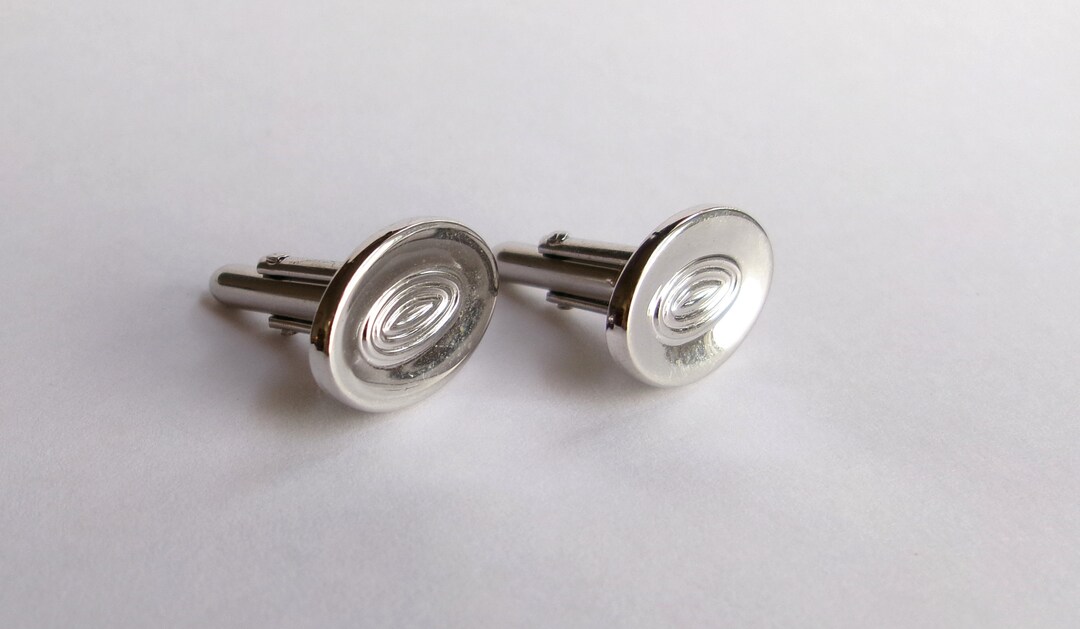 Vintage 1980s/1990s SWANK Silver Tone Oval Cufflinks-concentric Ovals-ovals in Oval - Etsy