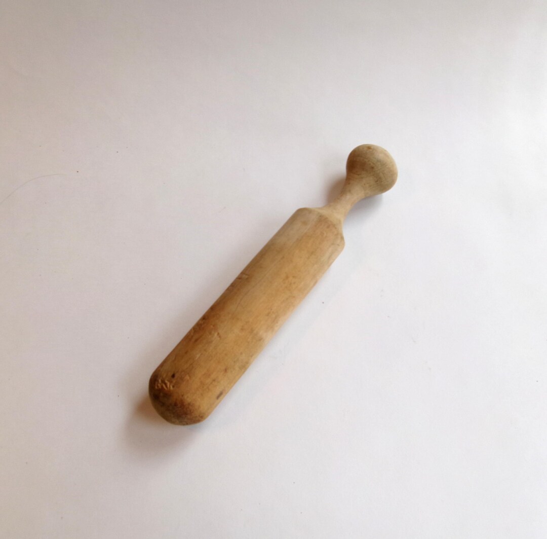 Vintage 1940s-1950s Simple Wood Pestle or Masher or Ricer-1 Piece of ...