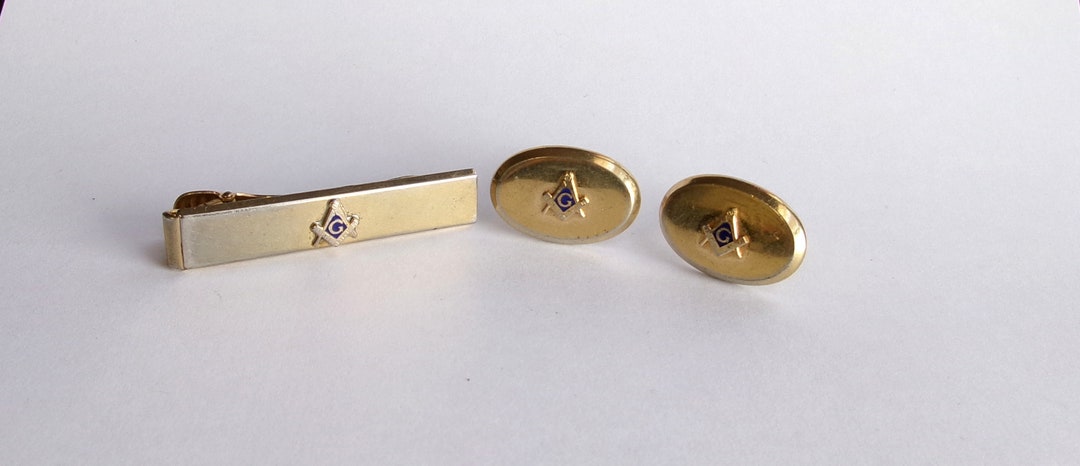 Vintage 1960s Set ANSON Masonic-freemason-mason Tie Clip W Cufflinks ...