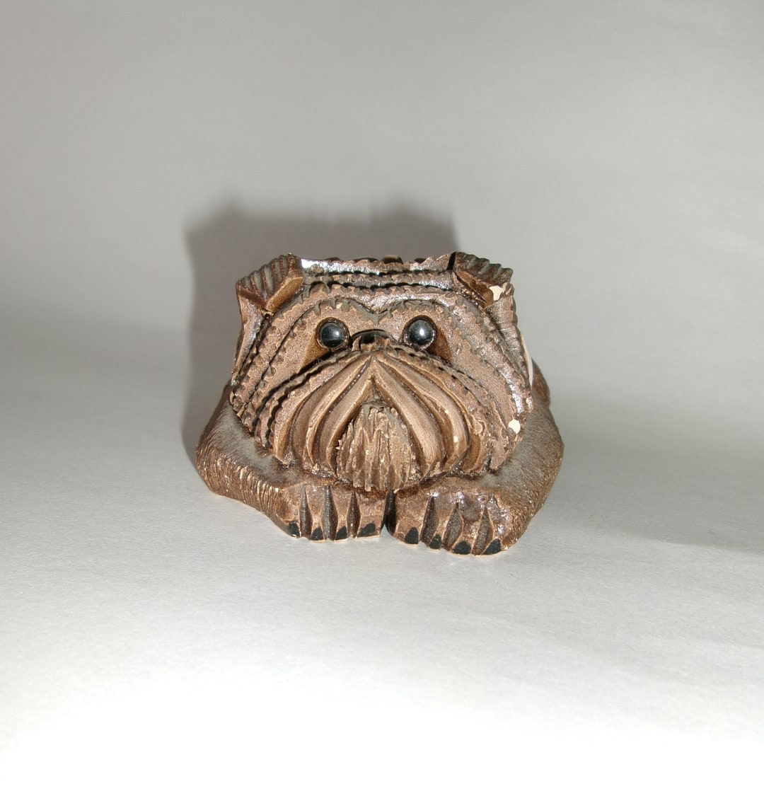 Vintage 1990s Artesania Rinconada Pottery-bull Dog Figurine-signed ...