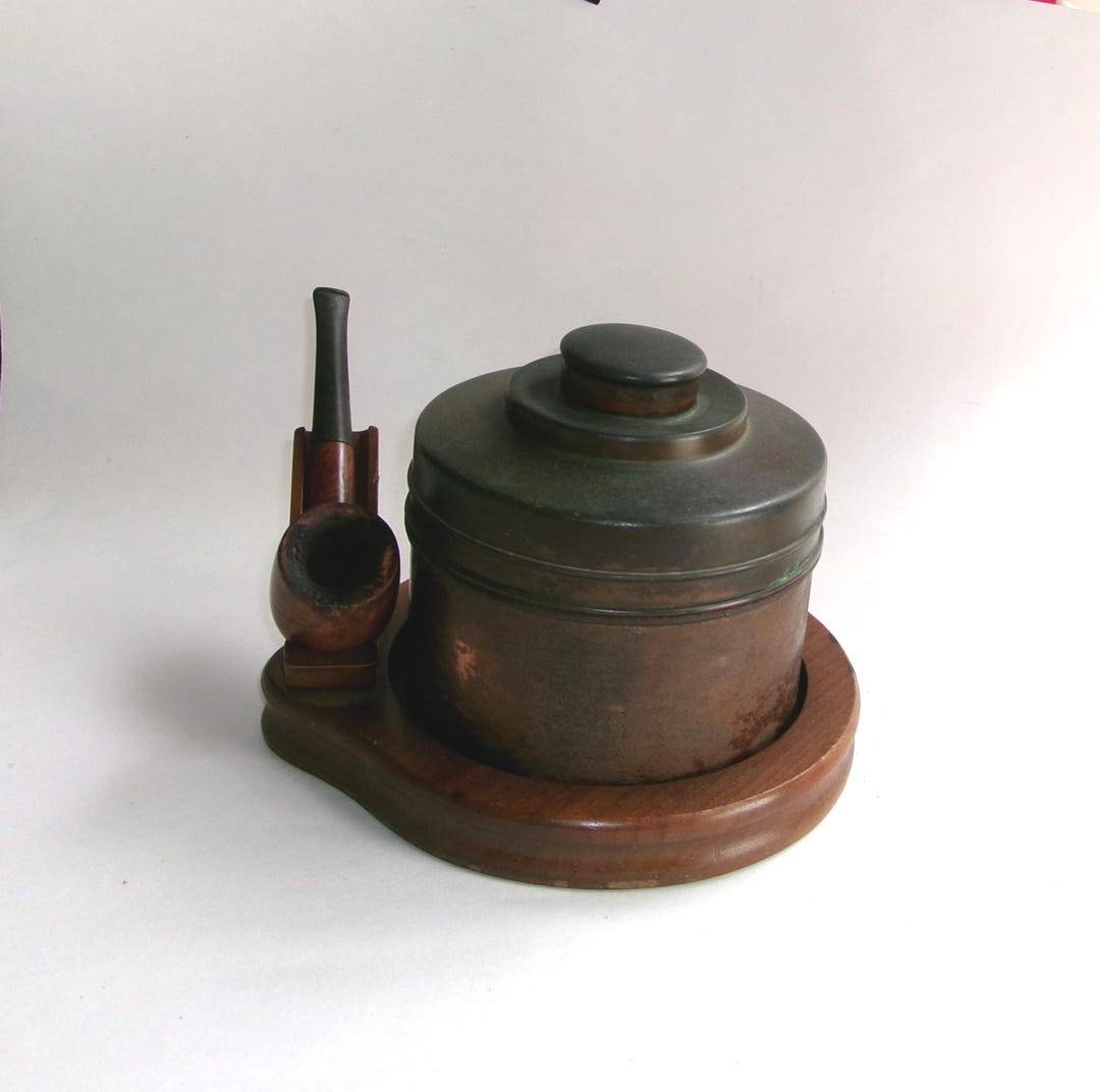 Vintage 1930s Wales Rumidor Humidor-with Wood Stand and 1950s Jumbos ...