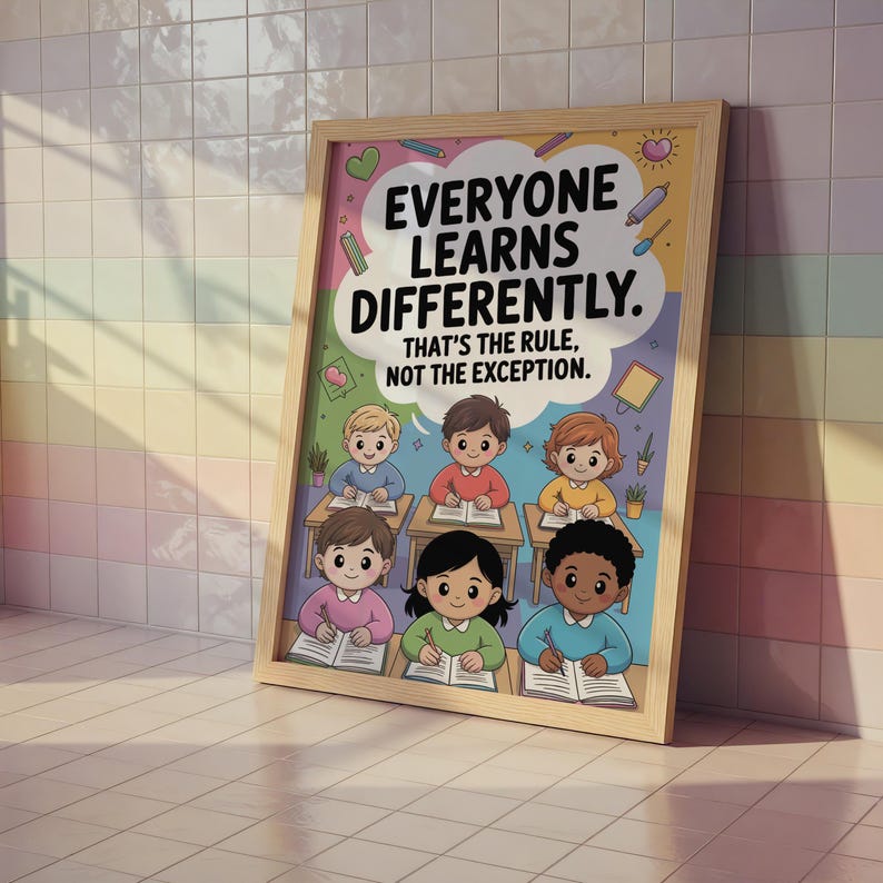 Inclusive Classroom Poster: Neurodiversity Affirmation, SEL Wall Art ...