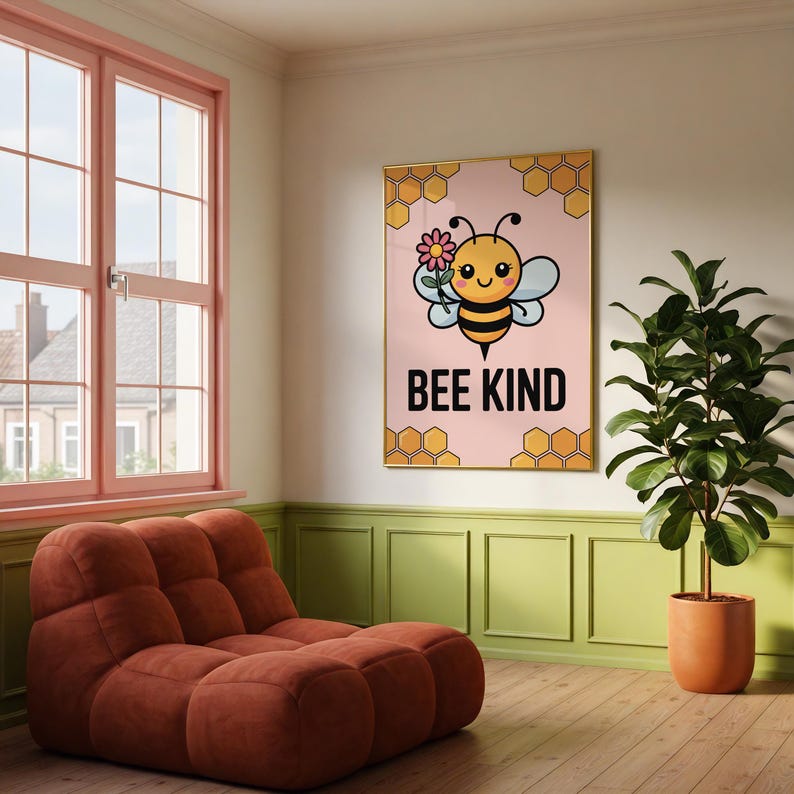 Kawaii Bee Kindness Poster: SEL Classroom Decor (digital Download - Etsy