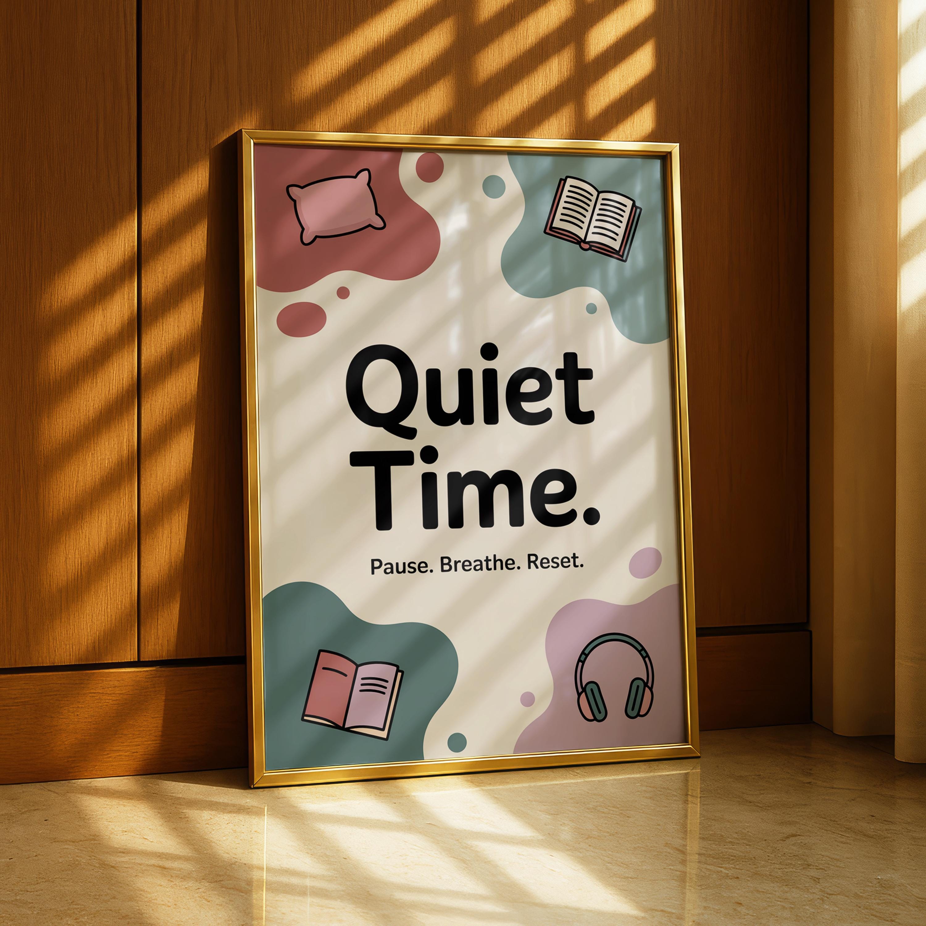 Calm Down Corner Printable: Quiet Time SEL Classroom Poster (digital ...