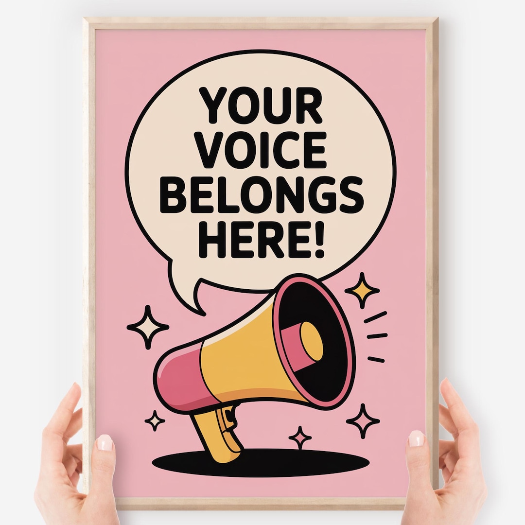Your Voice Belongs Here Poster | Inclusive Classroom Wall Art | Speech ...