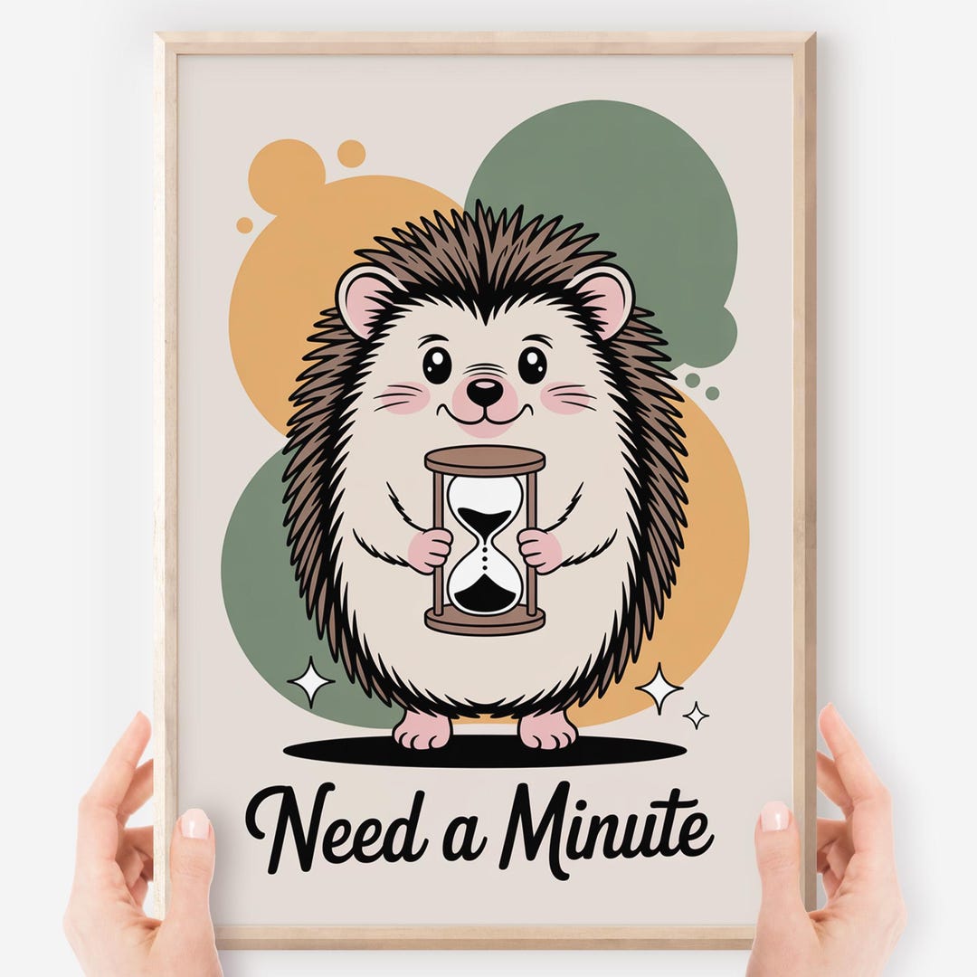 Kawaii Hedgehog Calm Down Poster: SEL Classroom Decor (JPG Digital ...