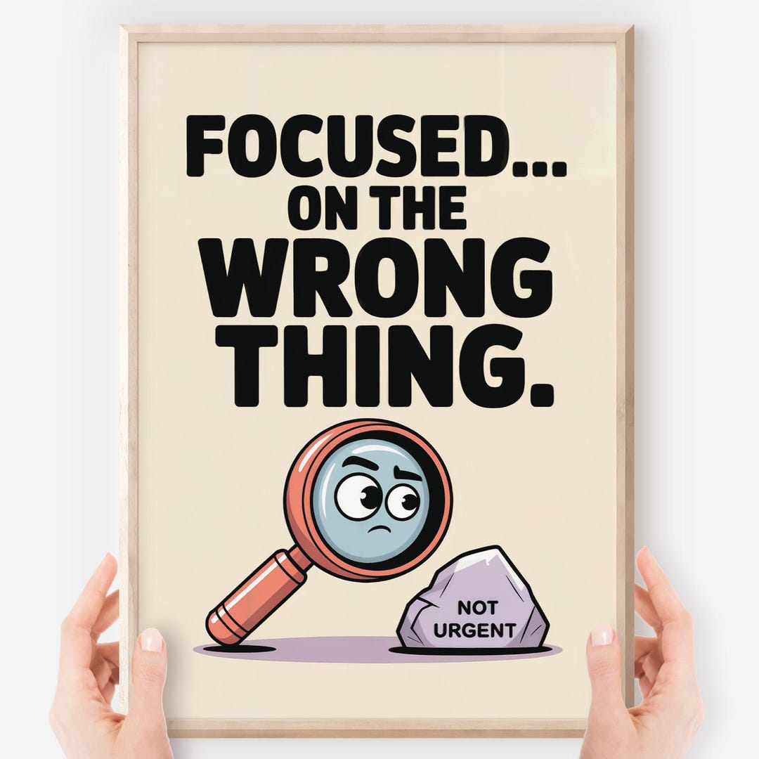 Funny ADHD Poster: Cartoon Magnifying Glass Print for Study Space ...