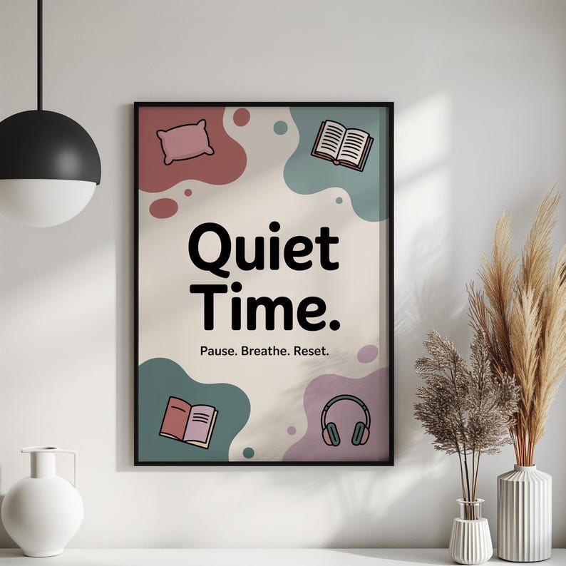 Calm Down Corner Printable: Quiet Time SEL Classroom Poster (digital ...