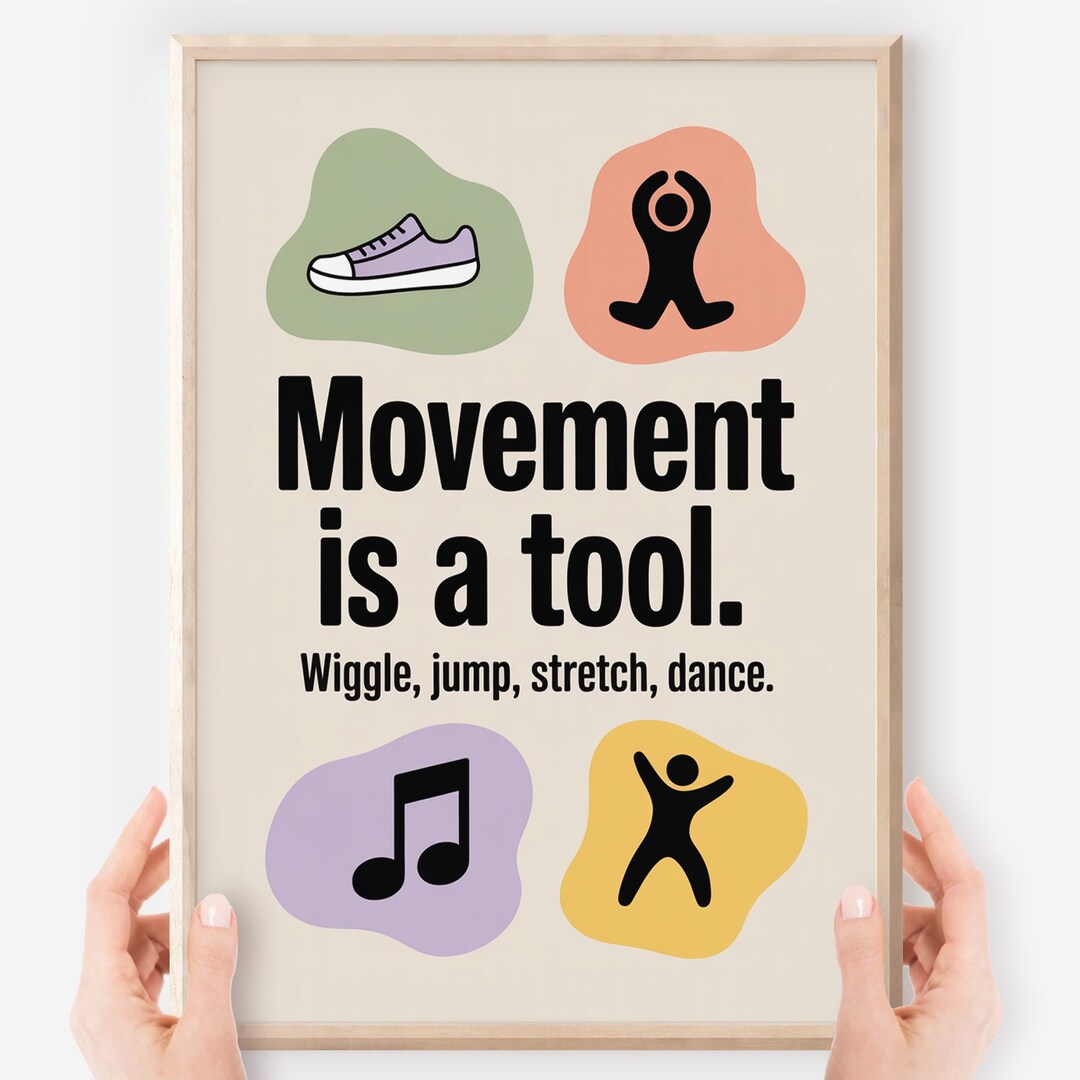 Movement is A Tool Poster: Kawaii Classroom Decor (digital Download) - Etsy