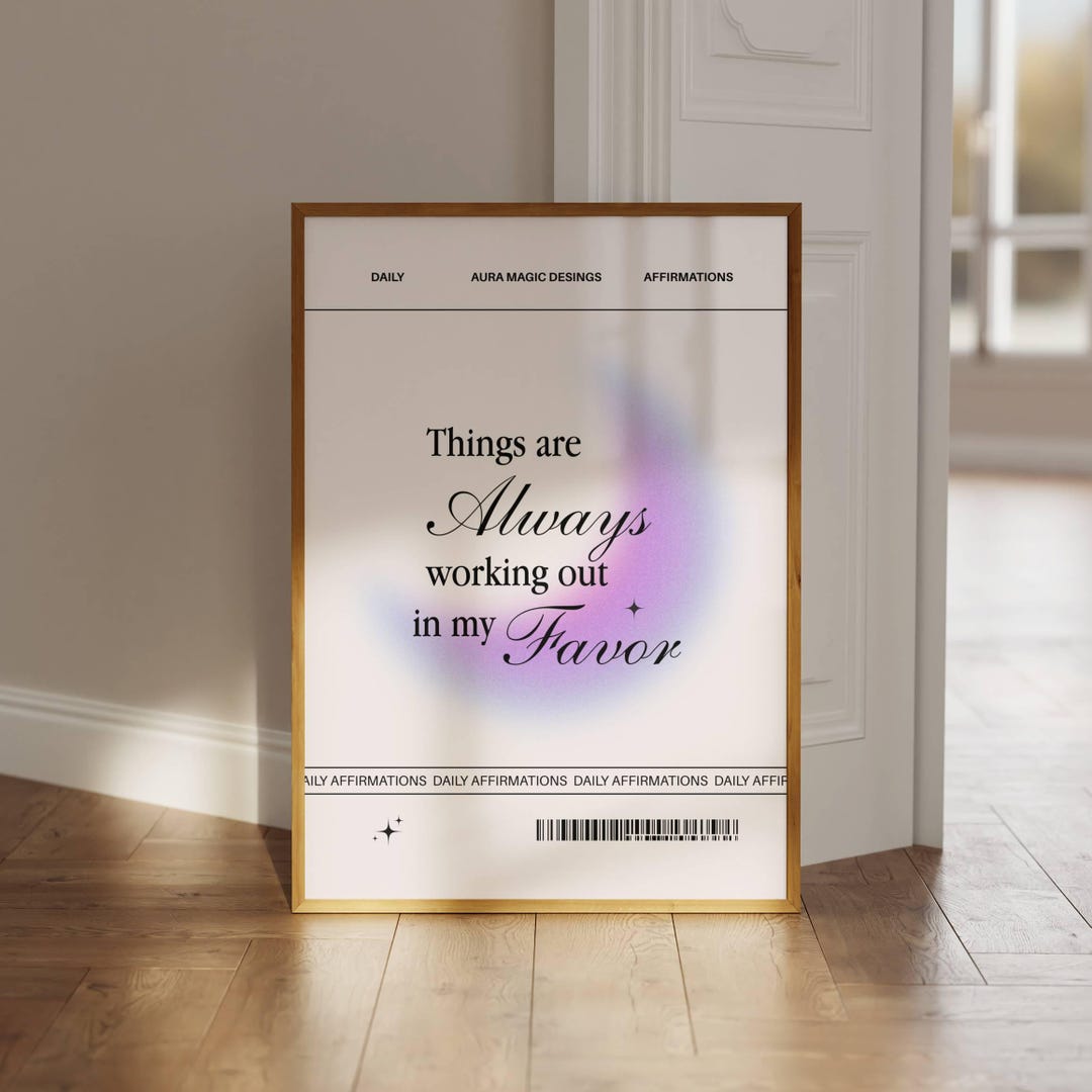 Manifestation Wall Art Printable, Positive Affirmation Poster ...