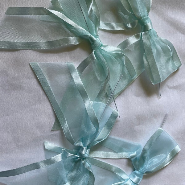 Aqua Satin Ribbon - Etsy